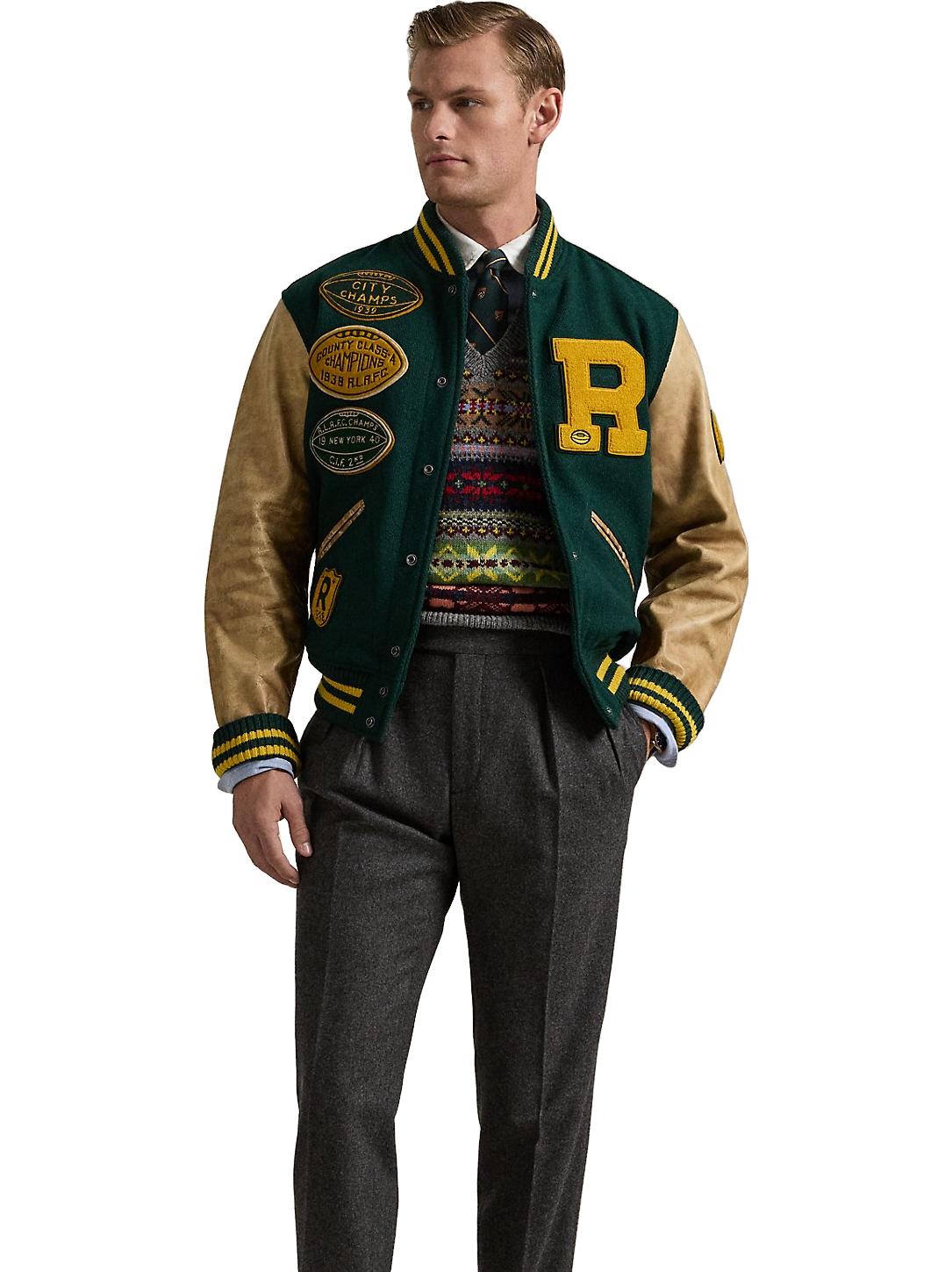 RALPH LAUREN Pleated Wool Flannel Trousers